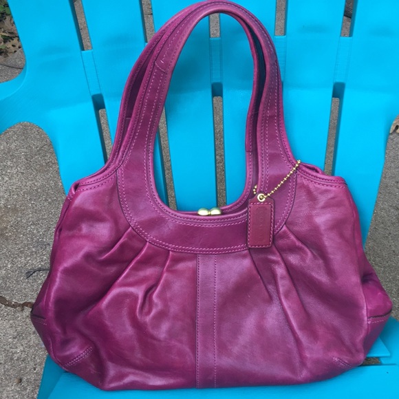 Coach | Bags | Coach Vintage Sassy Raspberry Leather | Poshmark